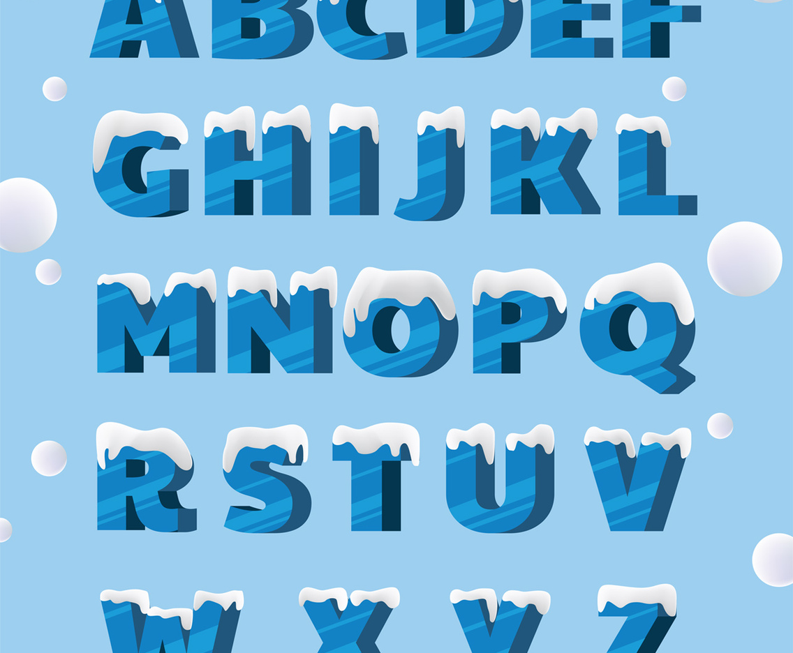 Icy Alphabets Vector Pack Vector Art & Graphics | freevector.com