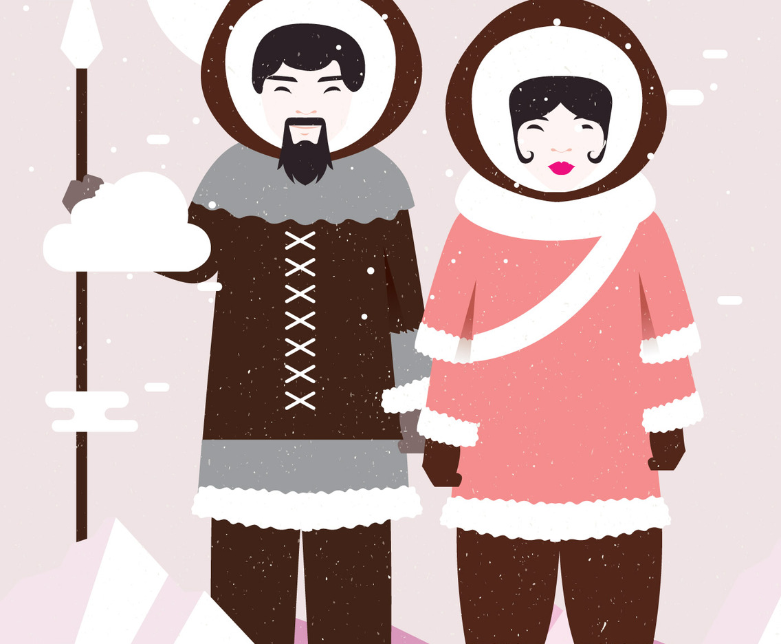 Eskimos Vector Vector Art & Graphics | freevector.com