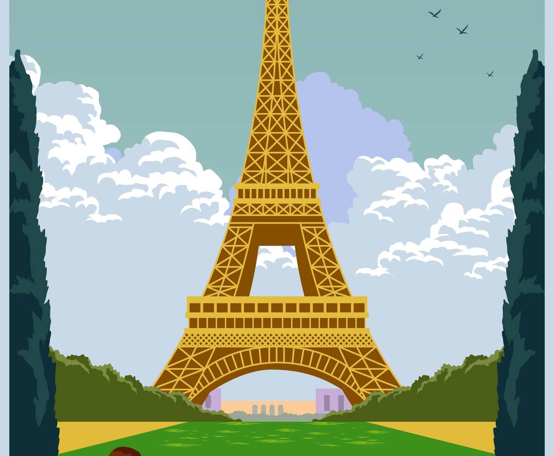 Paris Landmark Vector Art & Graphics | freevector.com