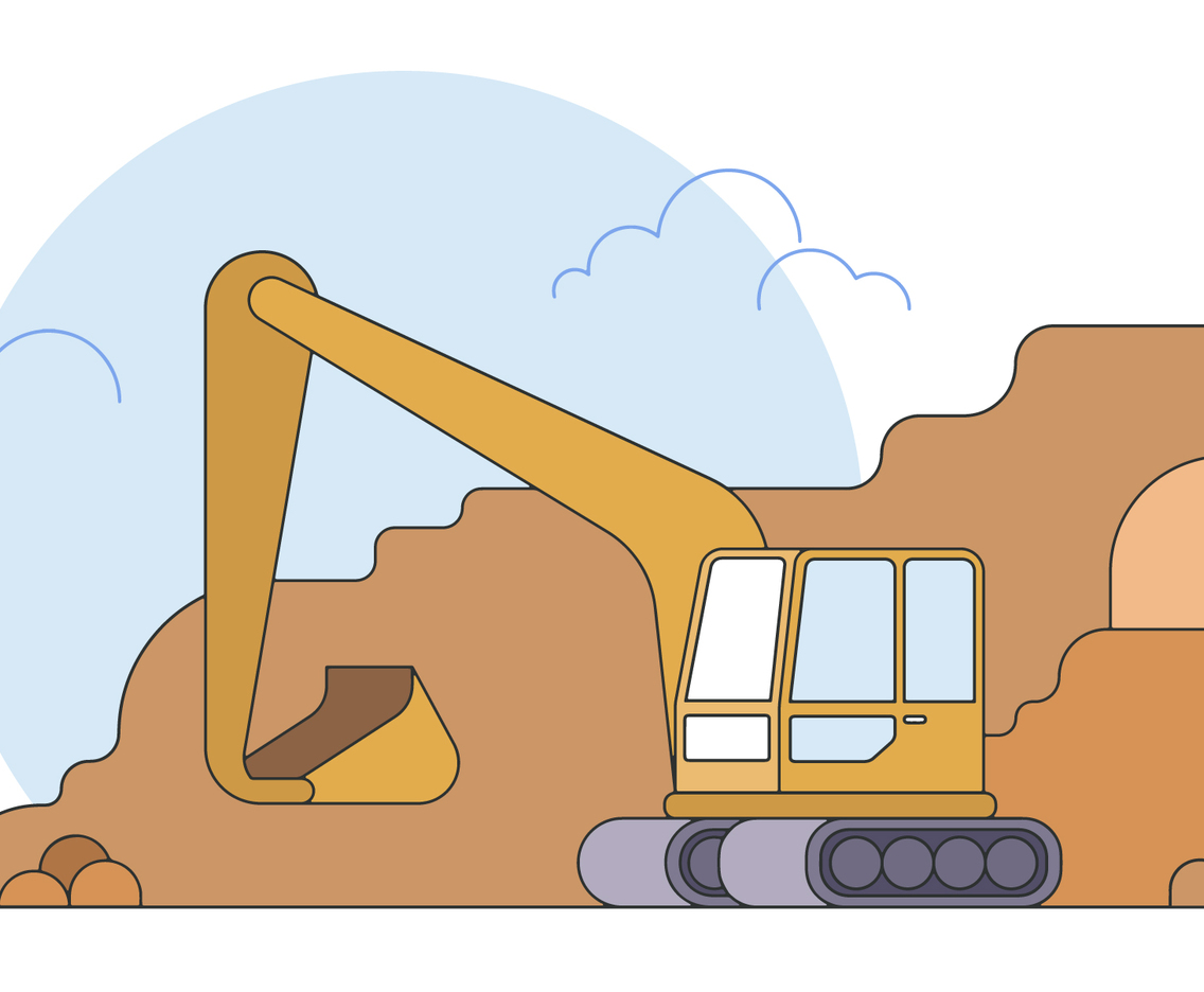 Backhoe Vector Vector Art & Graphics | freevector.com