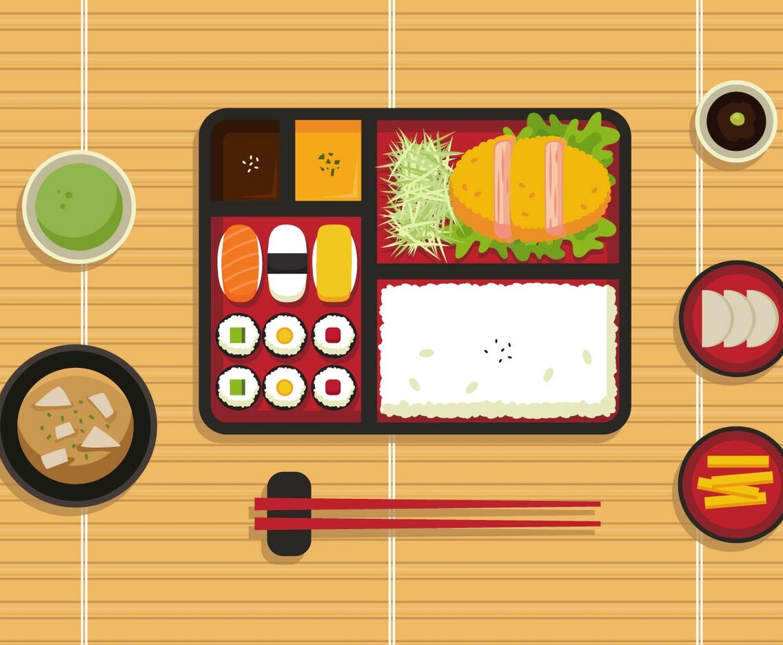 Bento Box Illustration Vector Art & Graphics | freevector.com