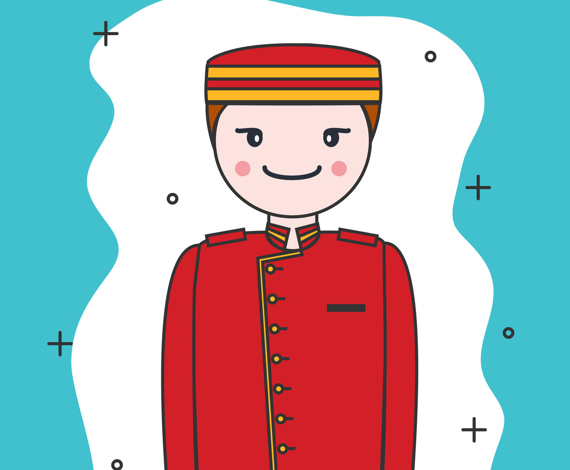 Bellhop Vector Vector Art & Graphics | freevector.com