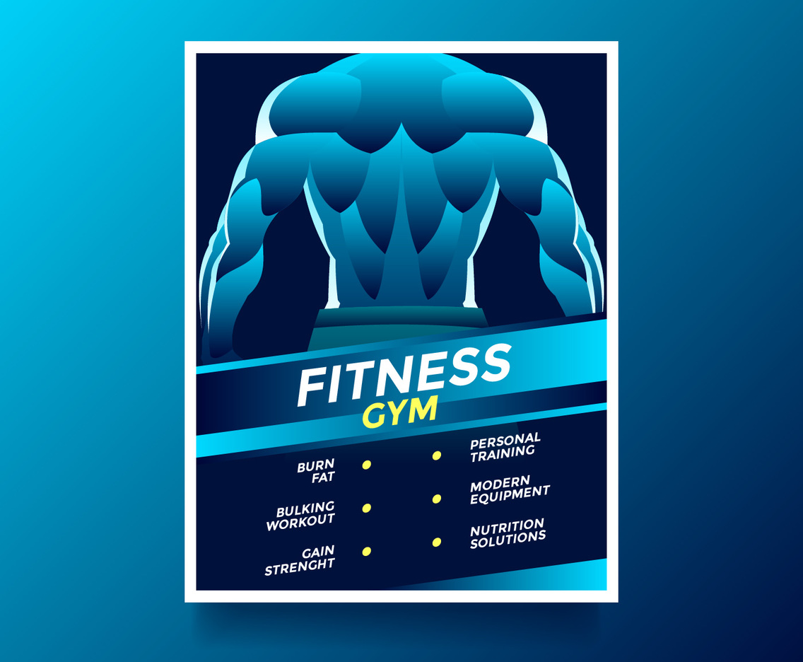 Fitness Gym Health Lifestyle Flyer Vector Art & Graphics | freevector.com