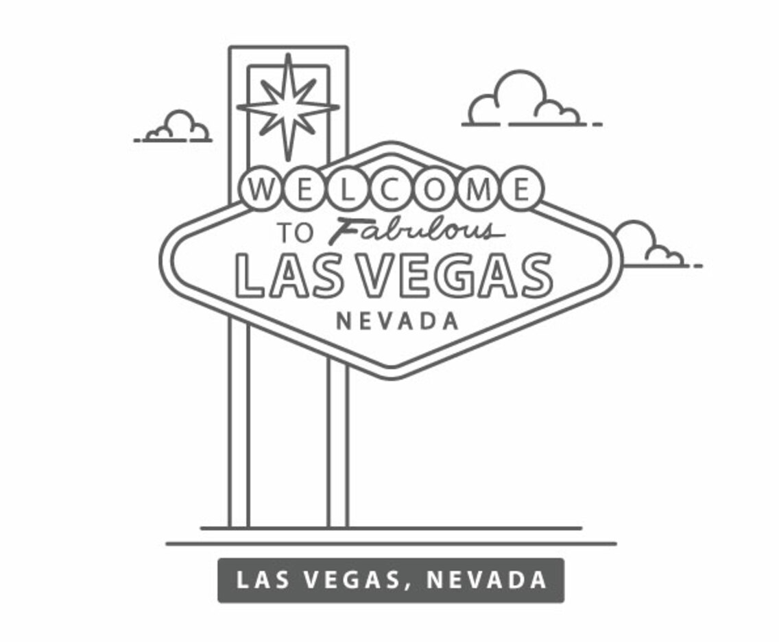 Welcome To Las Vegas Sign Line Vector Vector Art & Graphics ...
