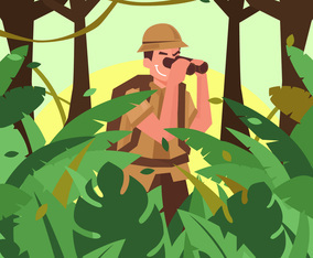 Jungle Explorer Vector Vector Art & Graphics | freevector.com