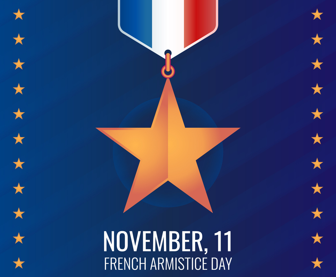 French Star Reward Armistice Day Celebration Vector Art & Graphics ...