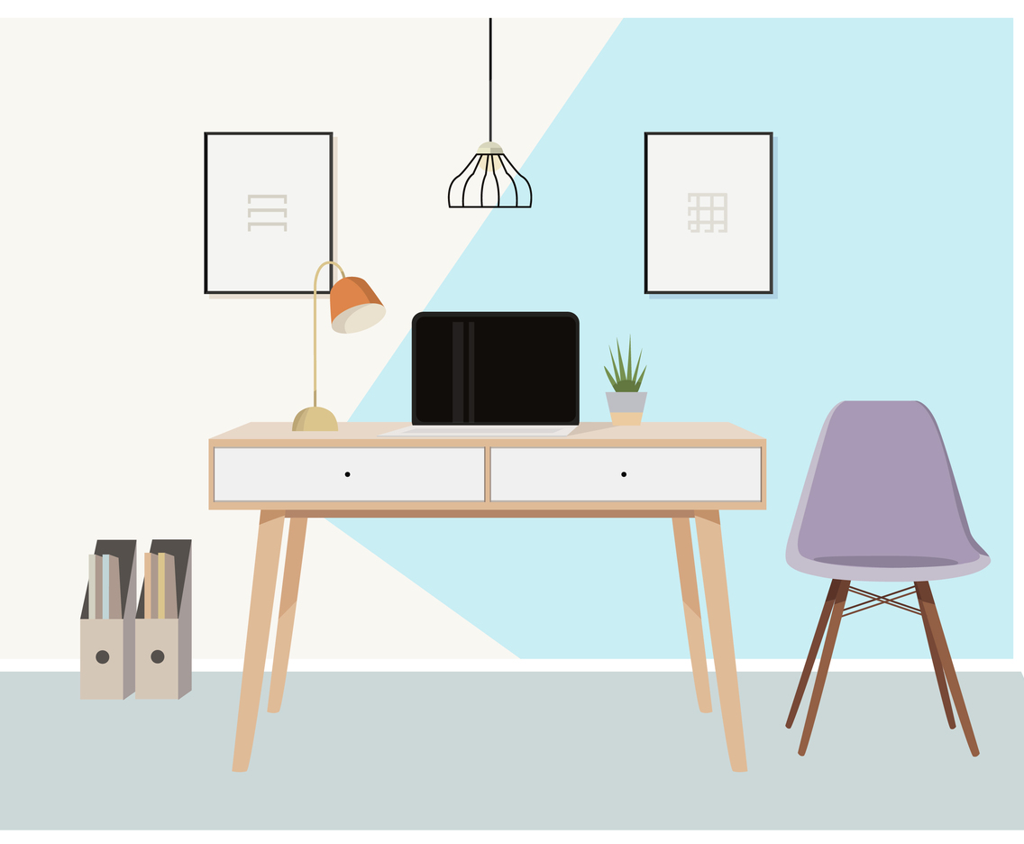 Vector Designer's Desktop Illustration Vector Art & Graphics ...