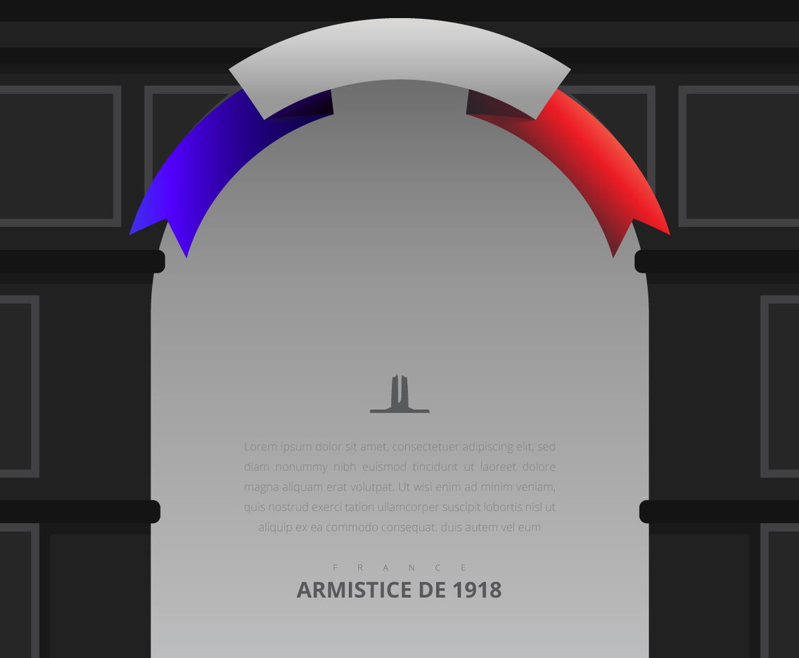 French Armistice Day Illustration, With France Flag, Europe Vector Art ...