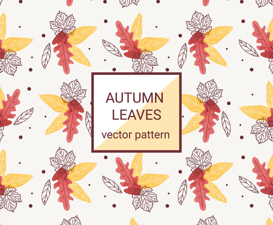 Autumn Leaves Vector Pattern Vector Art & Graphics | freevector.com