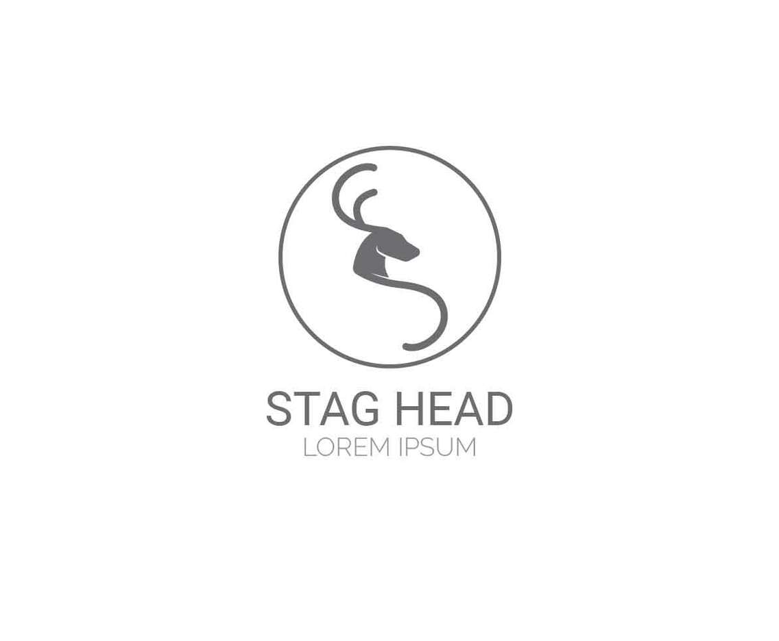 Stag Head Logo Vector Illustration Vector Art & Graphics | freevector.com