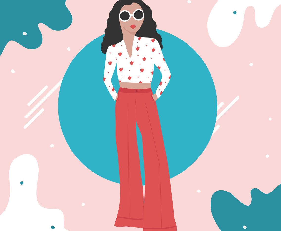 Stylish Girl Vector Vector Art & Graphics | freevector.com