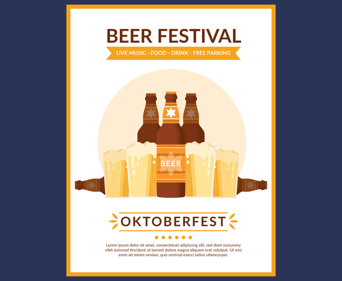 Oktoberfest Flyer Template Vector Art & Graphics | freevector.com