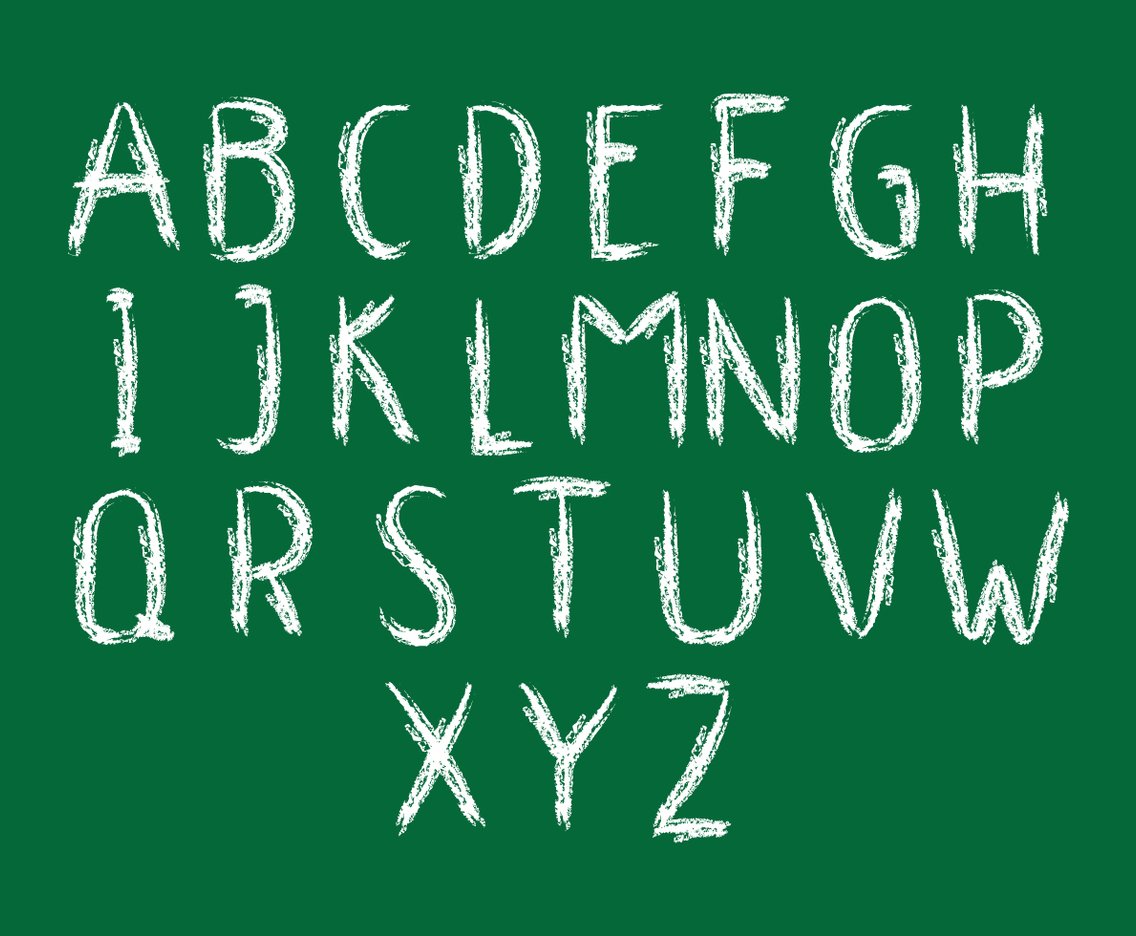 Chalkboard Alphabet Vector Art & Graphics | freevector.com