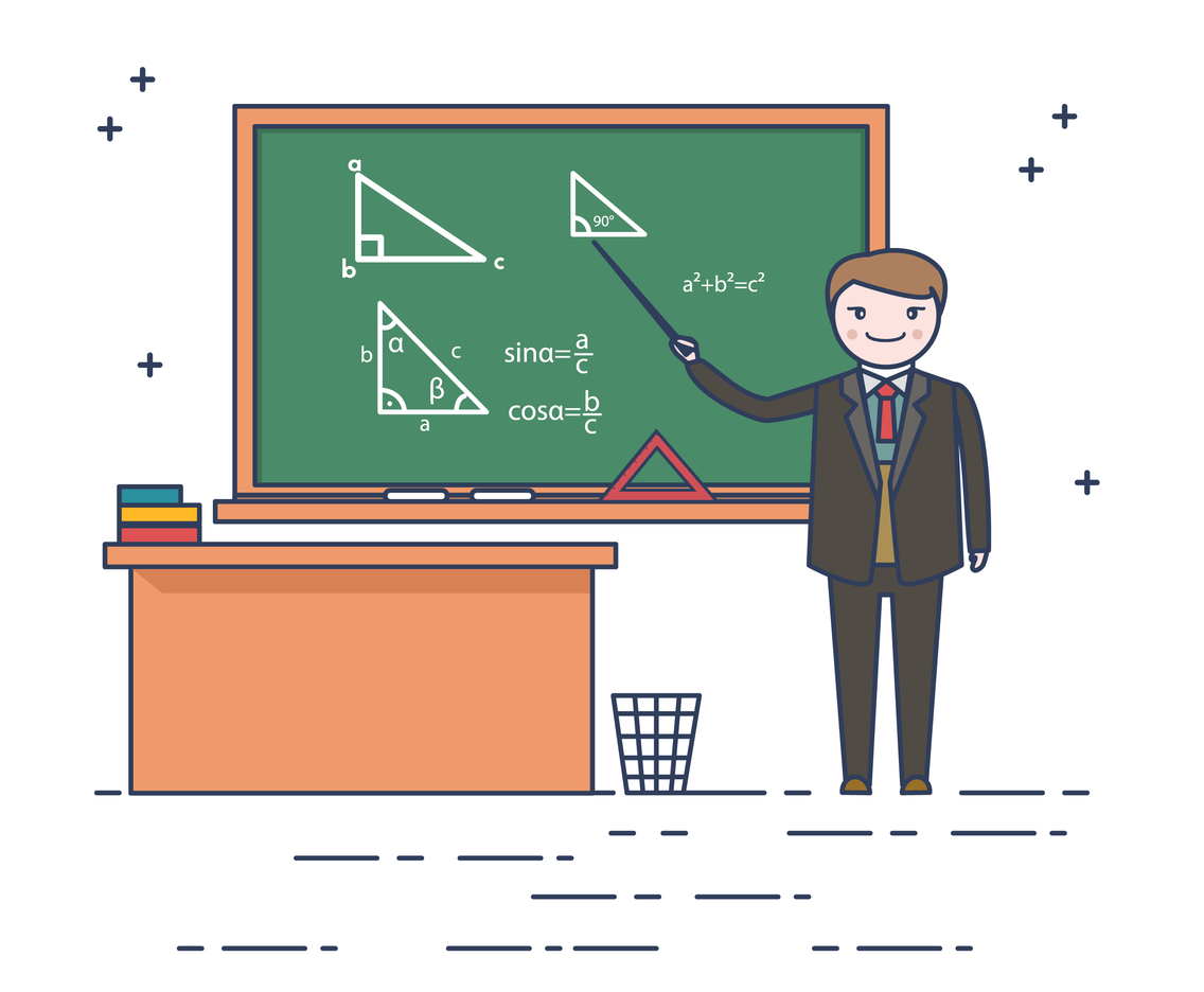 Math Teacher Vector Vector Art & Graphics | freevector.com