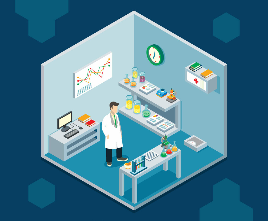 Isomatric Lab Vector Art & Graphics | freevector.com