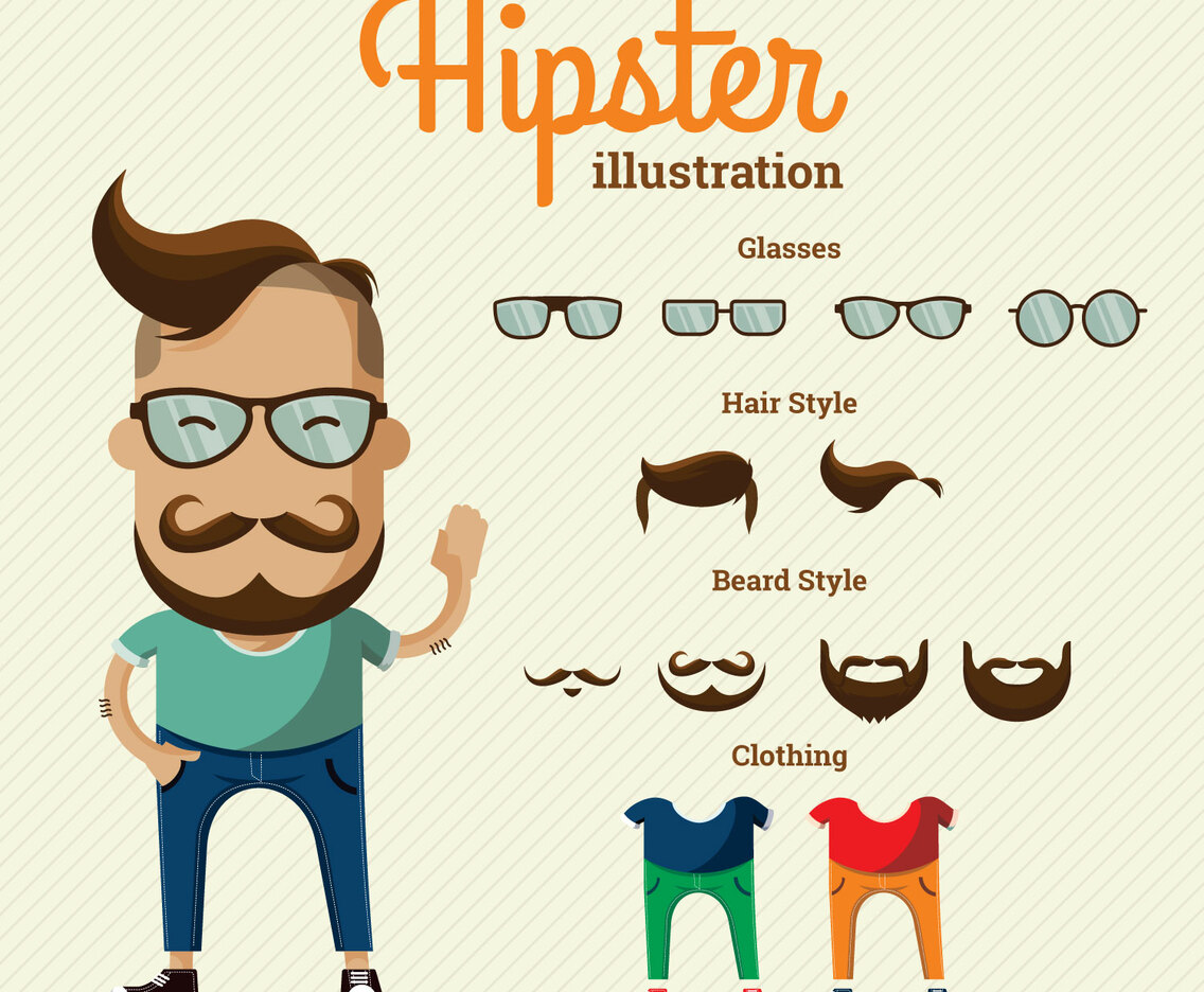 Hipster Elements Vector Art & Graphics | freevector.com