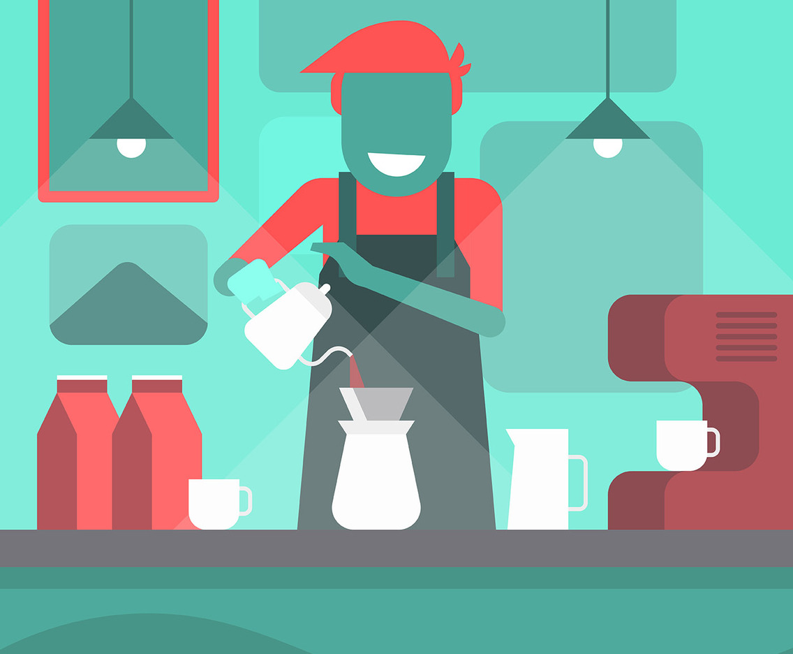 Barista Illustration Vector Art & Graphics | freevector.com