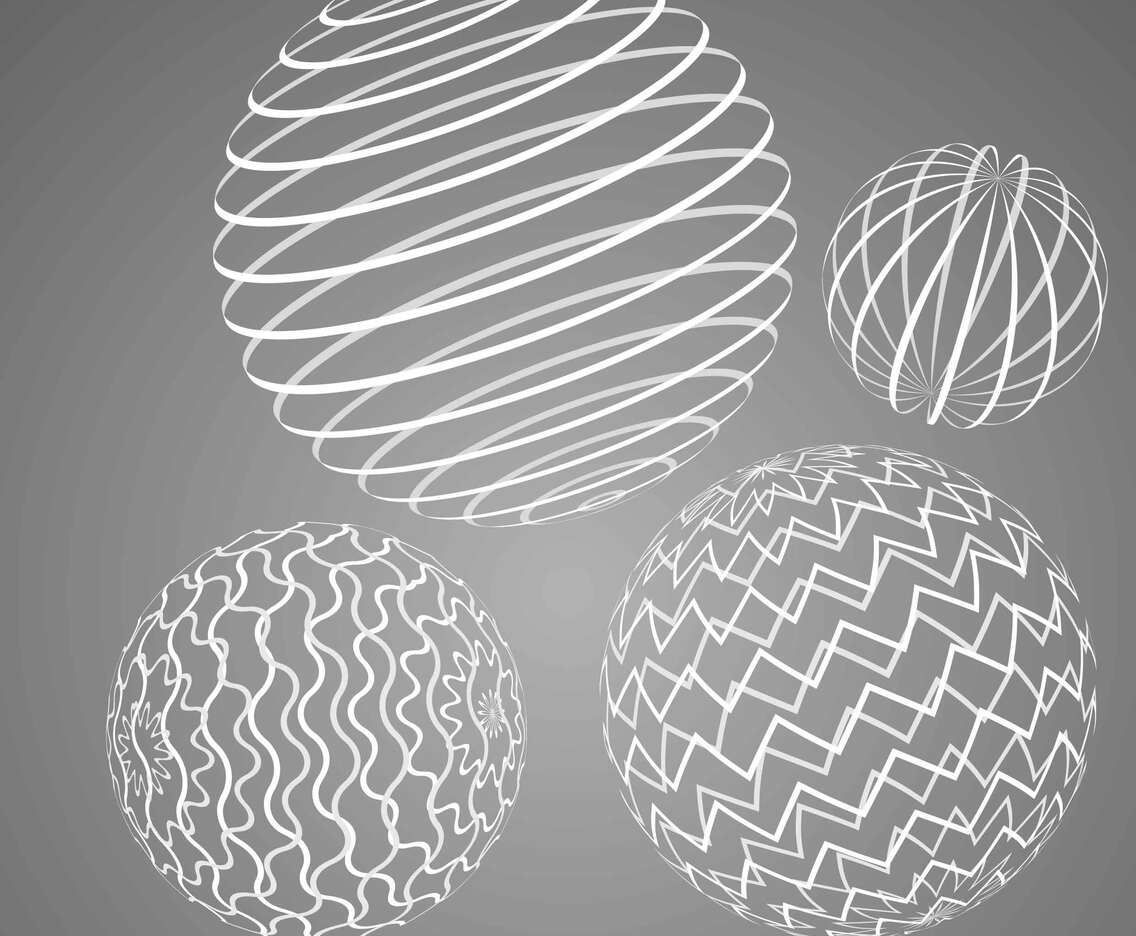 Spheres Wireframe Elements Vector Art & Graphics | freevector.com