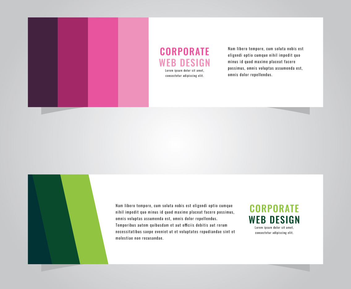 Green And Pink Corporate Web Header Vector Art & Graphics | freevector.com