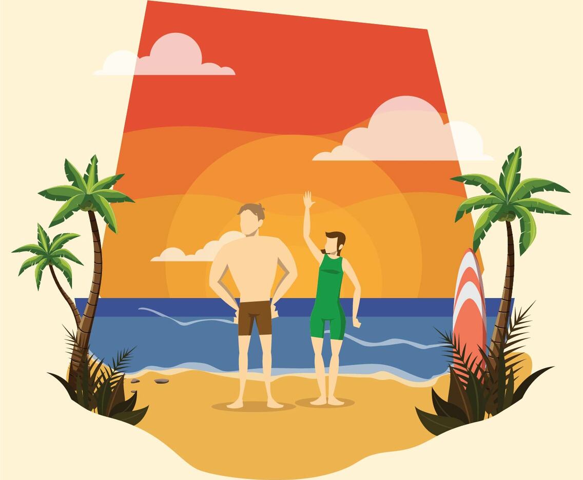 Beach Bum Vector Art & Graphics | freevector.com