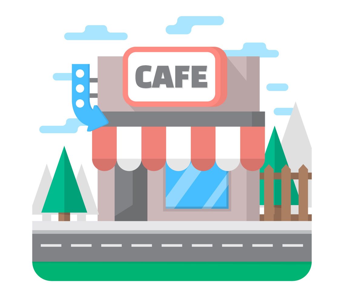 Cafe House Vector Art & Graphics | freevector.com