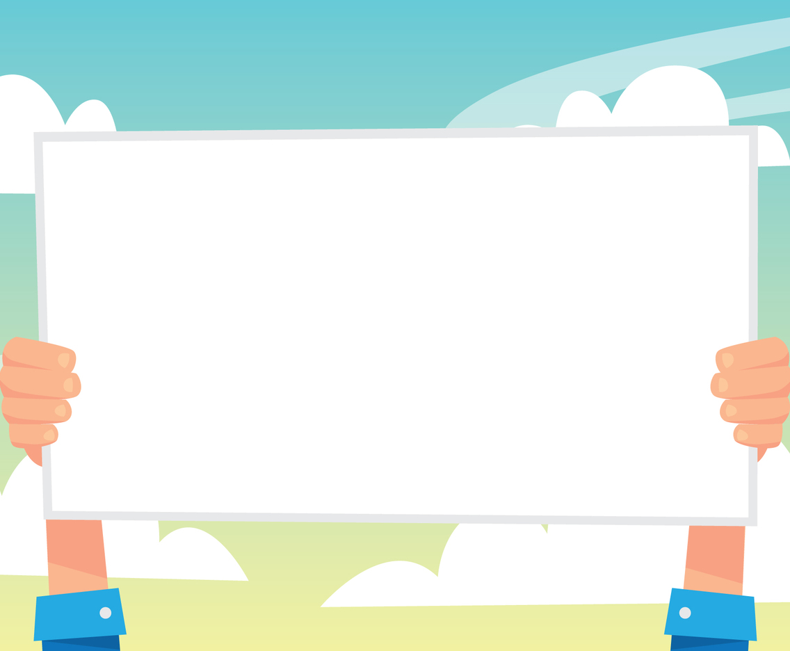 Hands Holding Empty Sign Vector Art & Graphics | freevector.com