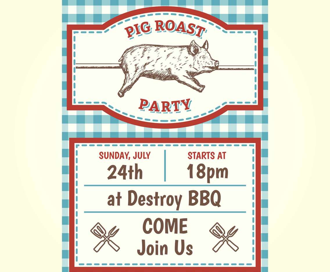 Pig Roast Vector Art & Graphics | freevector.com