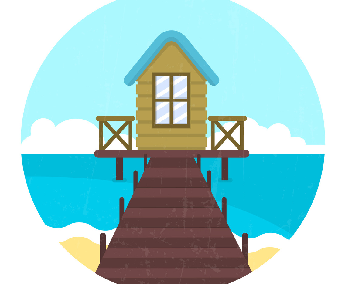 Beach House Vector Art & Graphics | freevector.com