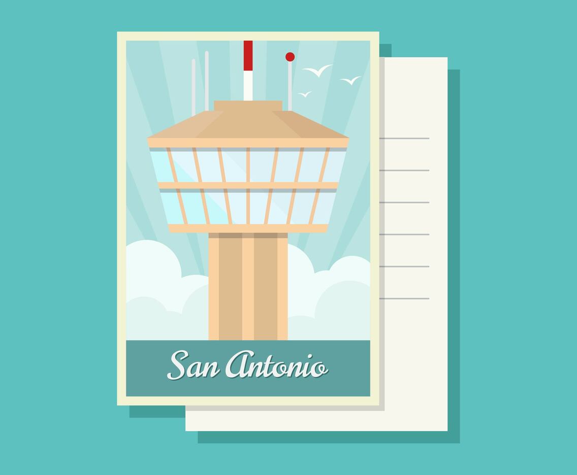 San Antonio Postcard Vectors Vector Art & Graphics | freevector.com