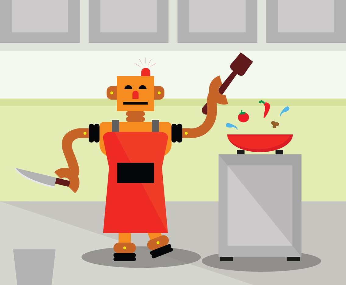 A Robot Chef Vector Art & Graphics | freevector.com