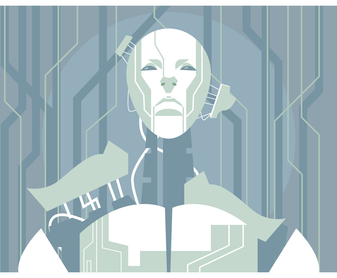 Ai Robot Building Vector Vector Art & Graphics | freevector.com