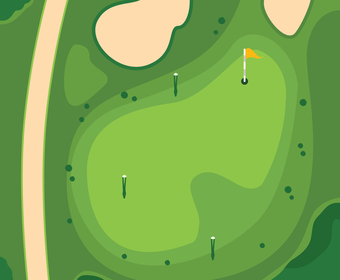 Golf Course, Overhead View Vector Art & Graphics | freevector.com
