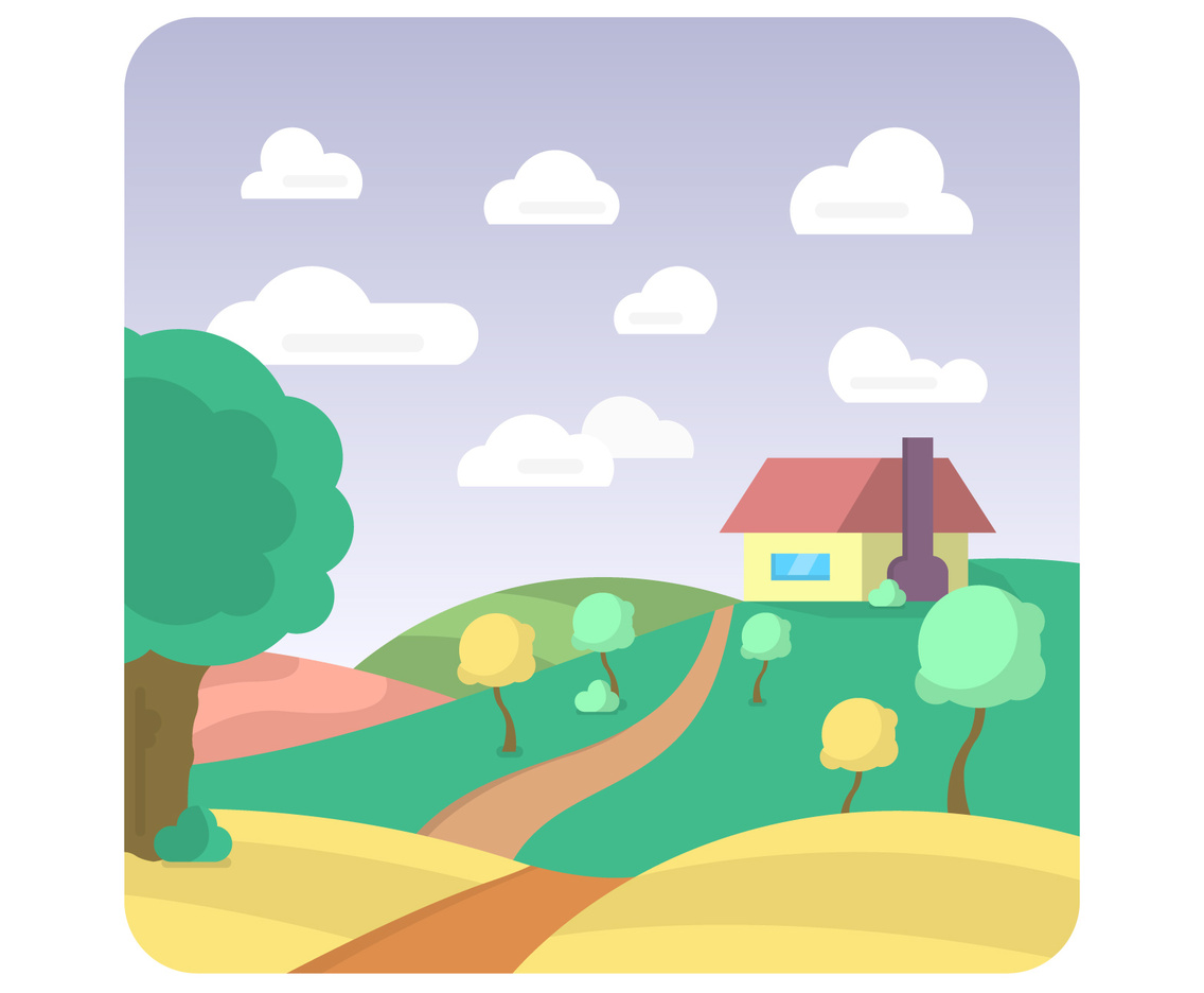 Flat Landscape Design Vector Art & Graphics | freevector.com