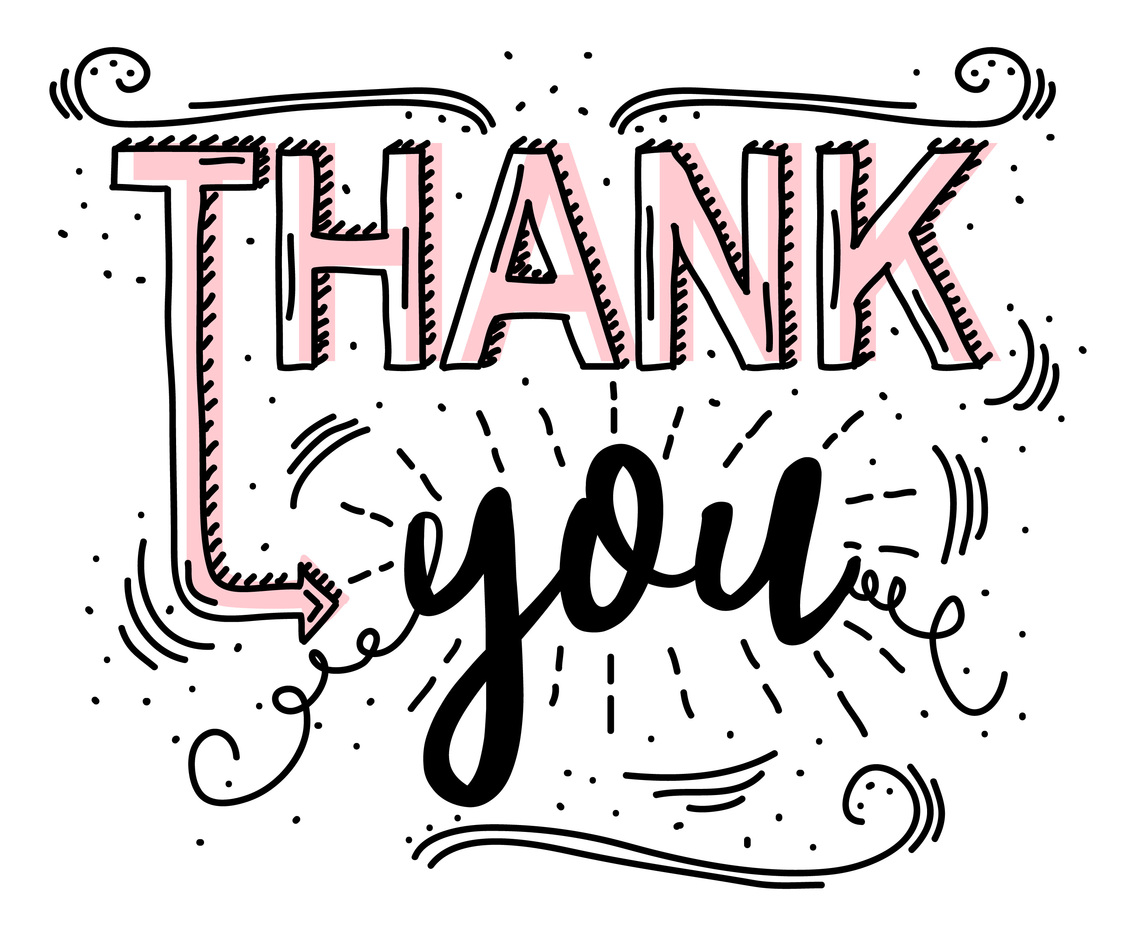 Thank You Typography Vector Vector Art & Graphics | freevector.com
