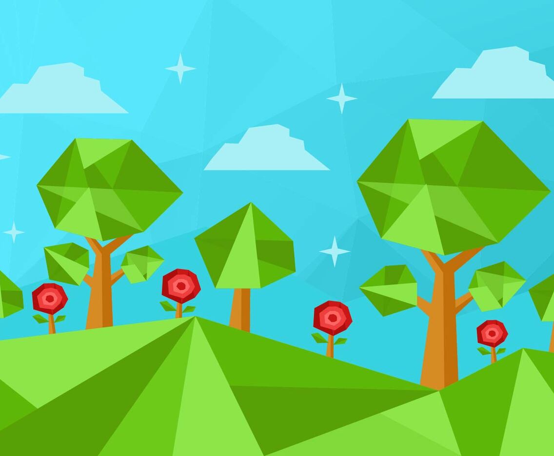 Low Poly Forest Vector Vector Art & Graphics | freevector.com