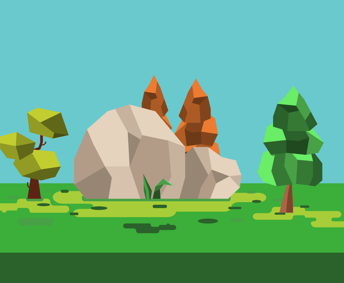 Simple Low Poly Forest Vector Vector Art & Graphics | freevector.com