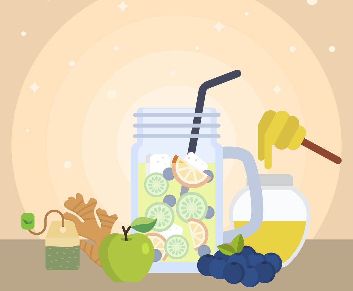 Flat Detox Vector Illustration Vector Art & Graphics | freevector.com