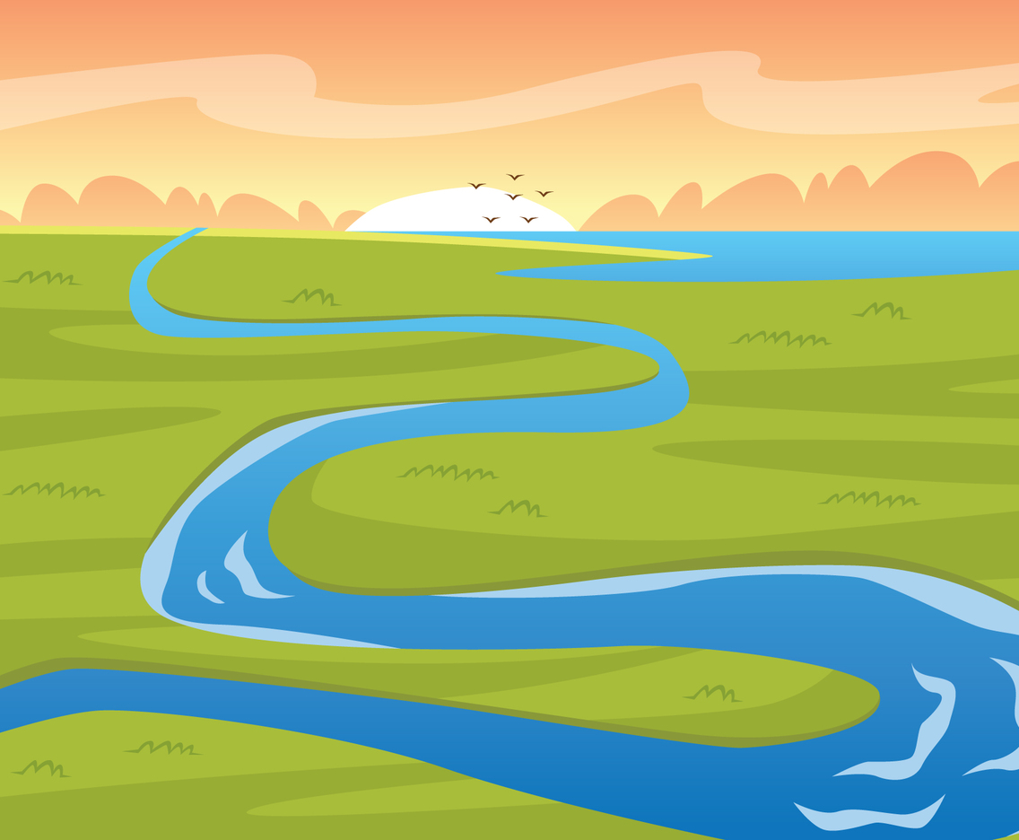 River Trough Marsh Illustration Vector Art & Graphics | freevector.com