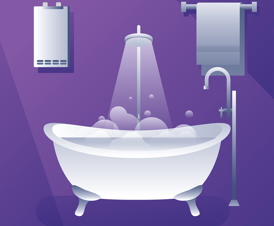 Water Heater Bath Tub Free Vector Vector Art & Graphics | freevector.com