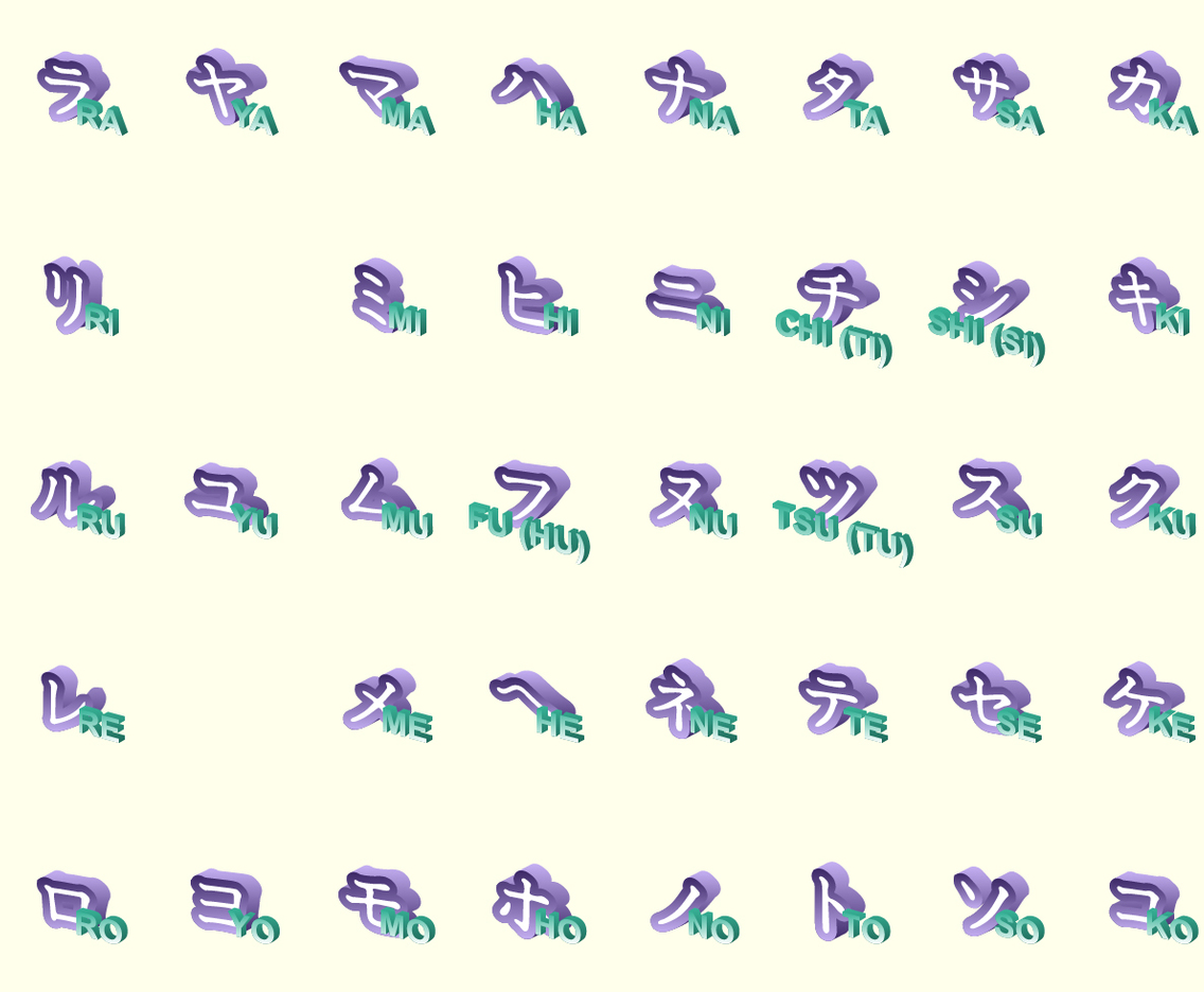 3 D Japanese Letters Free Vector Vector Art & Graphics | freevector.com