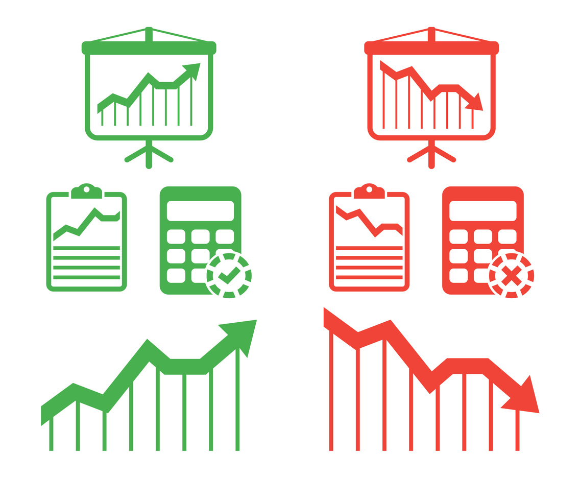 Revenue Set Vector Icon Vector Art & Graphics | freevector.com