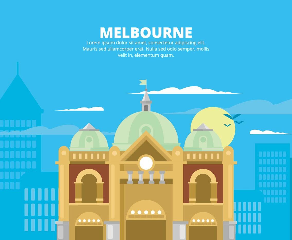 Melbourne Illustration Vector Art & Graphics | freevector.com