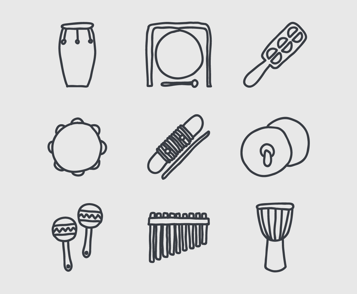 Instruments Doodles Vector Art & Graphics | freevector.com