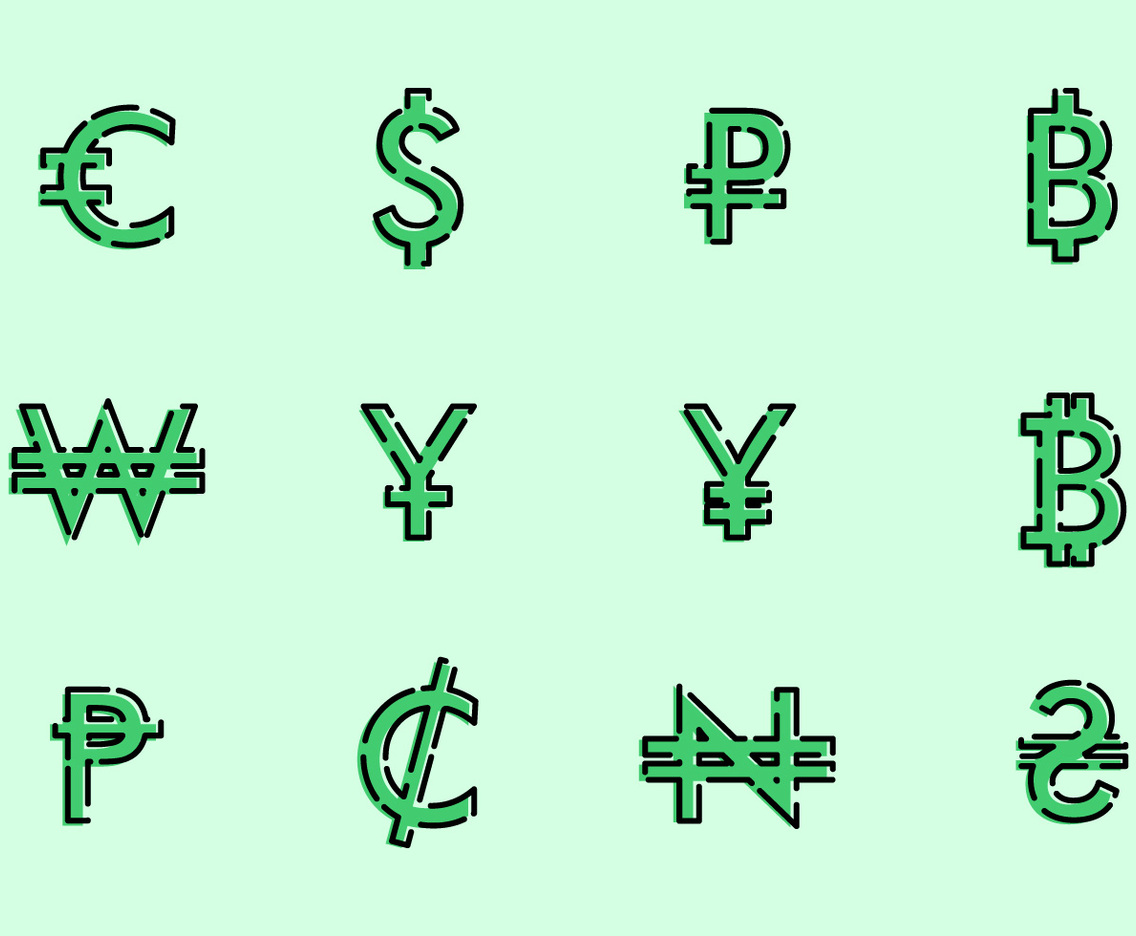 Currency Symbols Of The World Vector Art & Graphics | freevector.com
