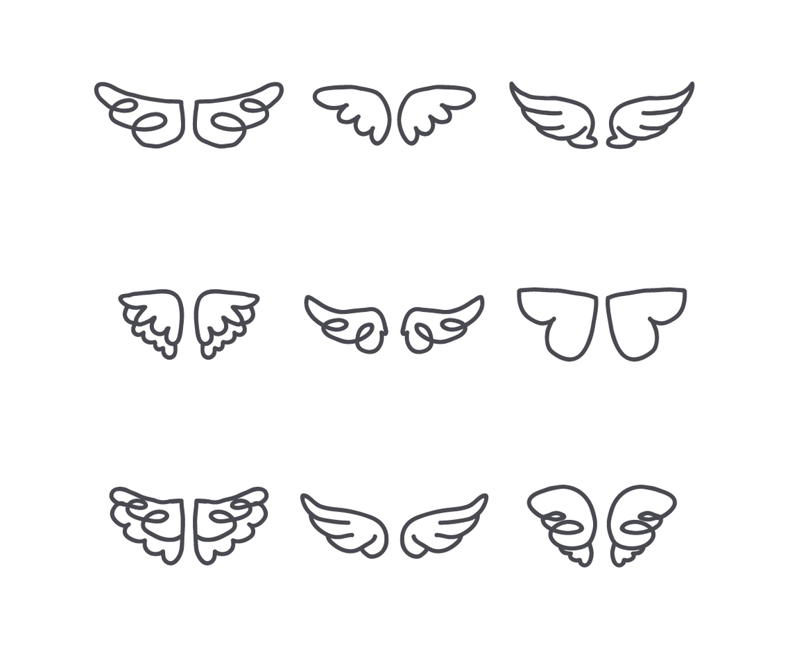 Cute Wings Vector Art & Graphics | freevector.com