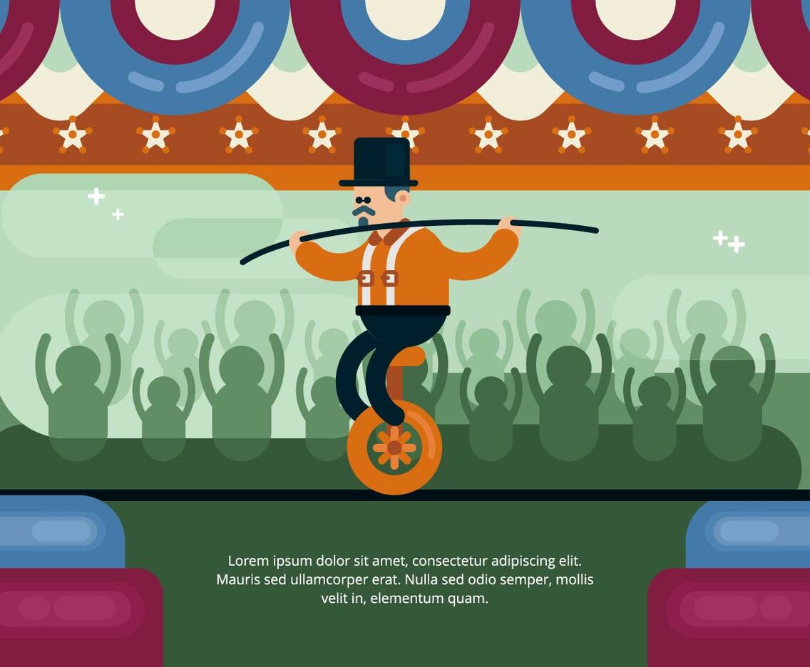 Tightrope Illustration Vector Art & Graphics | freevector.com