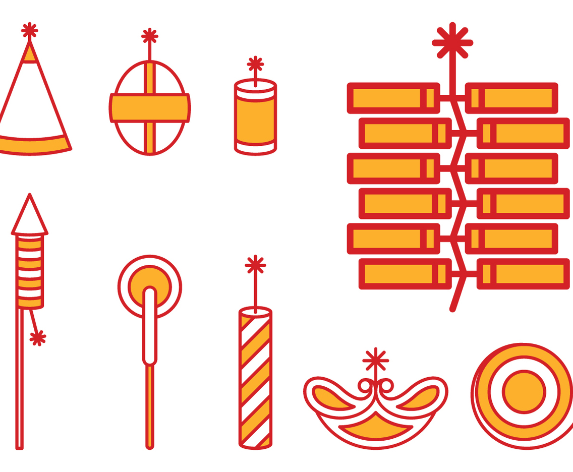 Diwali Crackers Vector Art & Graphics | freevector.com