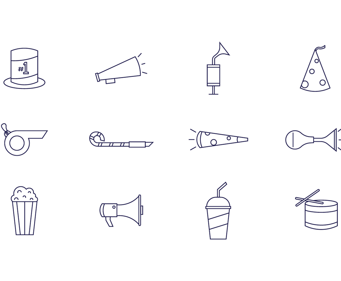 Cheering Icons Vector Art & Graphics | freevector.com