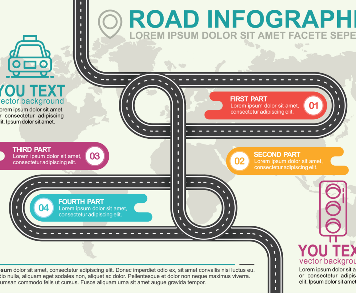 Roadmap Infographic Vector Art & Graphics | freevector.com