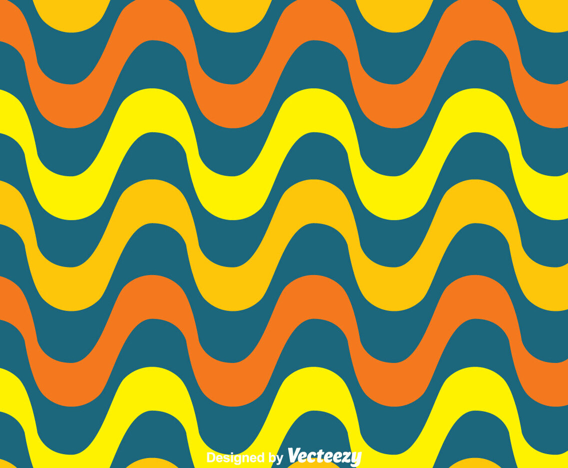 Orange And Yellow Copacabana Wave Pattern Vector Vector Art & Graphics ...
